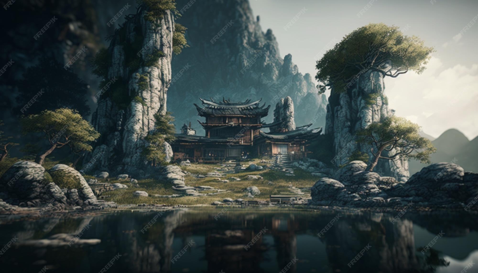 Premium Photo | Kung fu shaolin temple chinese landscape Premium Photo | Kung fu shaolin temple chinese landscape
