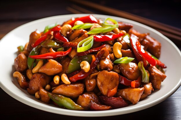 Premium AI Image | Kung Pao Chicken Premium AI Image | Kung Pao Chicken
