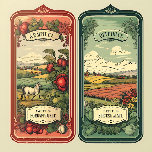 Premium AI Image | Label Collection Vintage Branding And Aesthetics ... Premium AI Image | Label Collection Vintage Branding And Aesthetics ...