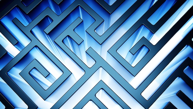 Premium Photo | Labyrinth glow blue maze structure confusing way to the ... Premium Photo | Labyrinth glow blue maze structure confusing way to the ...