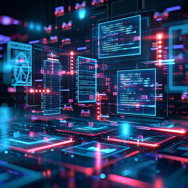 Premium Photo | A laptop with a screen showing a number of code code ...