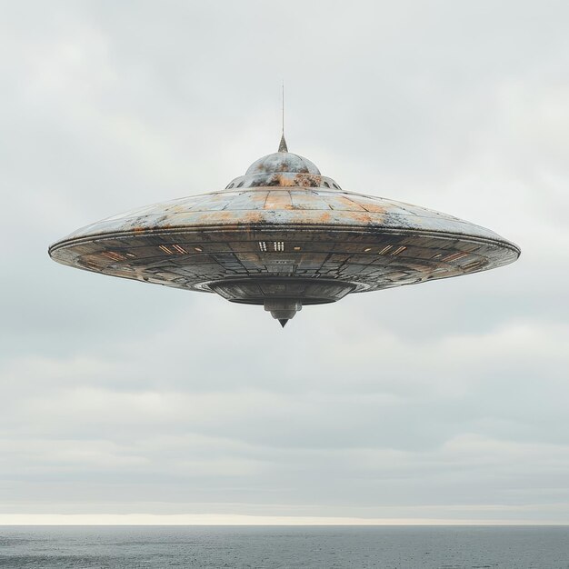 A large alien spaceship flying over a rocky landscape | Premium AI ... A large alien spaceship flying over a rocky landscape | Premium AI ...
