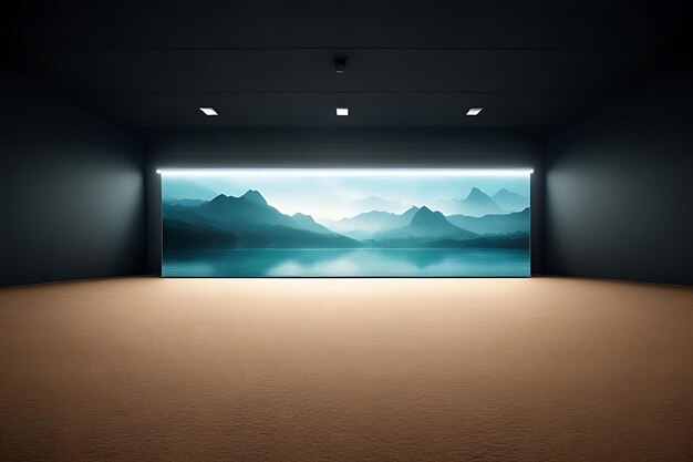 Premium Photo | Large canvas on the wall Premium Photo | Large canvas on the wall