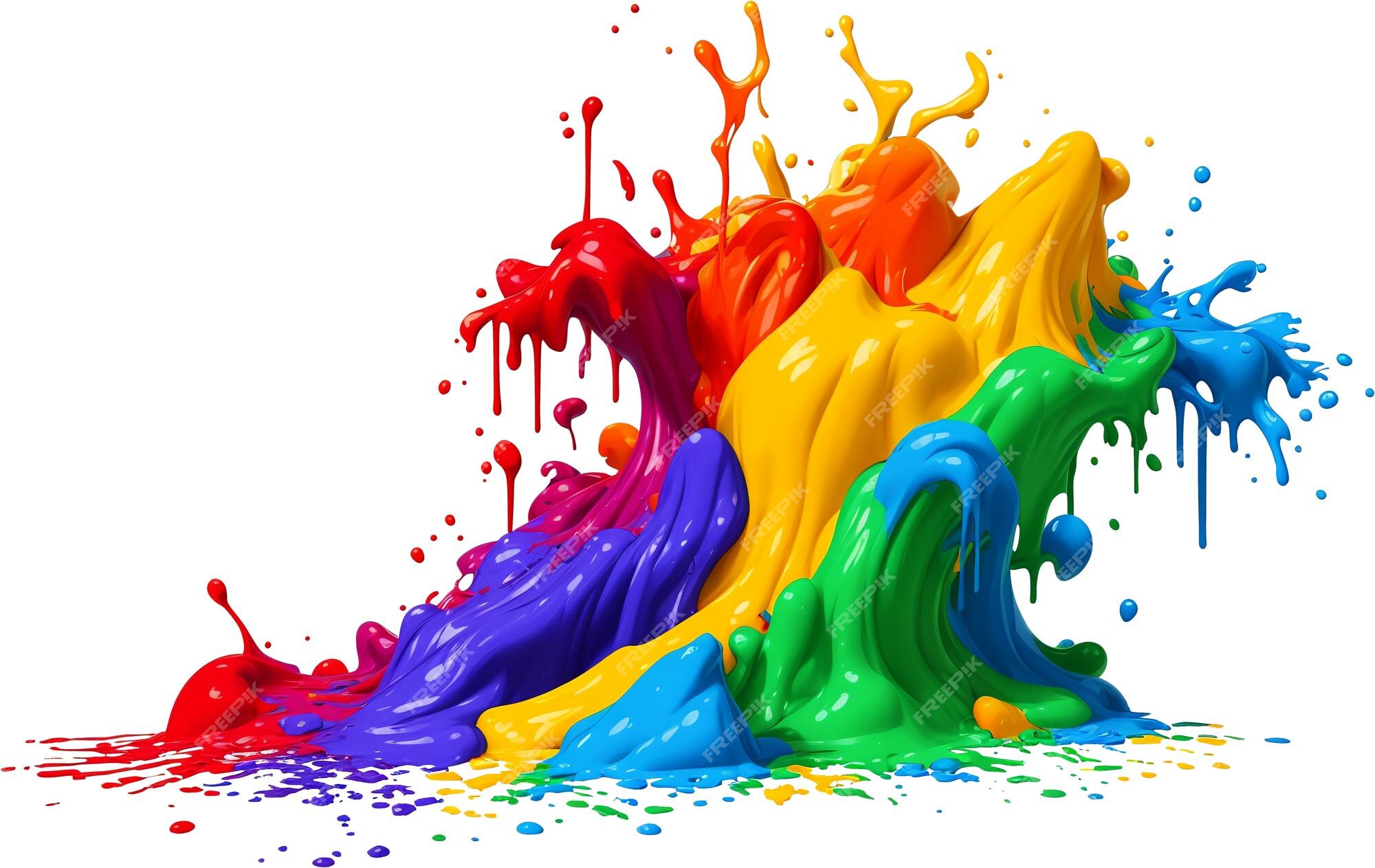 Premium Photo | Large colorful splash of multicolored paint that ... Premium Photo | Large colorful splash of multicolored paint that ...