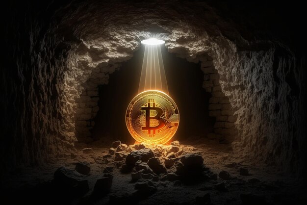 Premium AI Image | Large golden bitcoin generative ai Premium AI Image | Large golden bitcoin generative ai