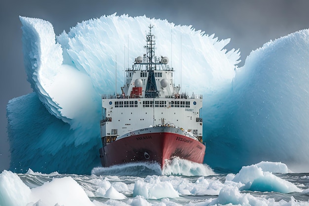 Premium Photo | Large icebreaker on high seas breaking with propeller ... Premium Photo | Large icebreaker on high seas breaking with propeller ...
