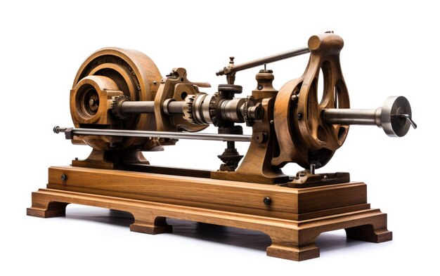 Premium AI Image | Lathe Steady Rest on White Background Premium AI Image | Lathe Steady Rest on White Background