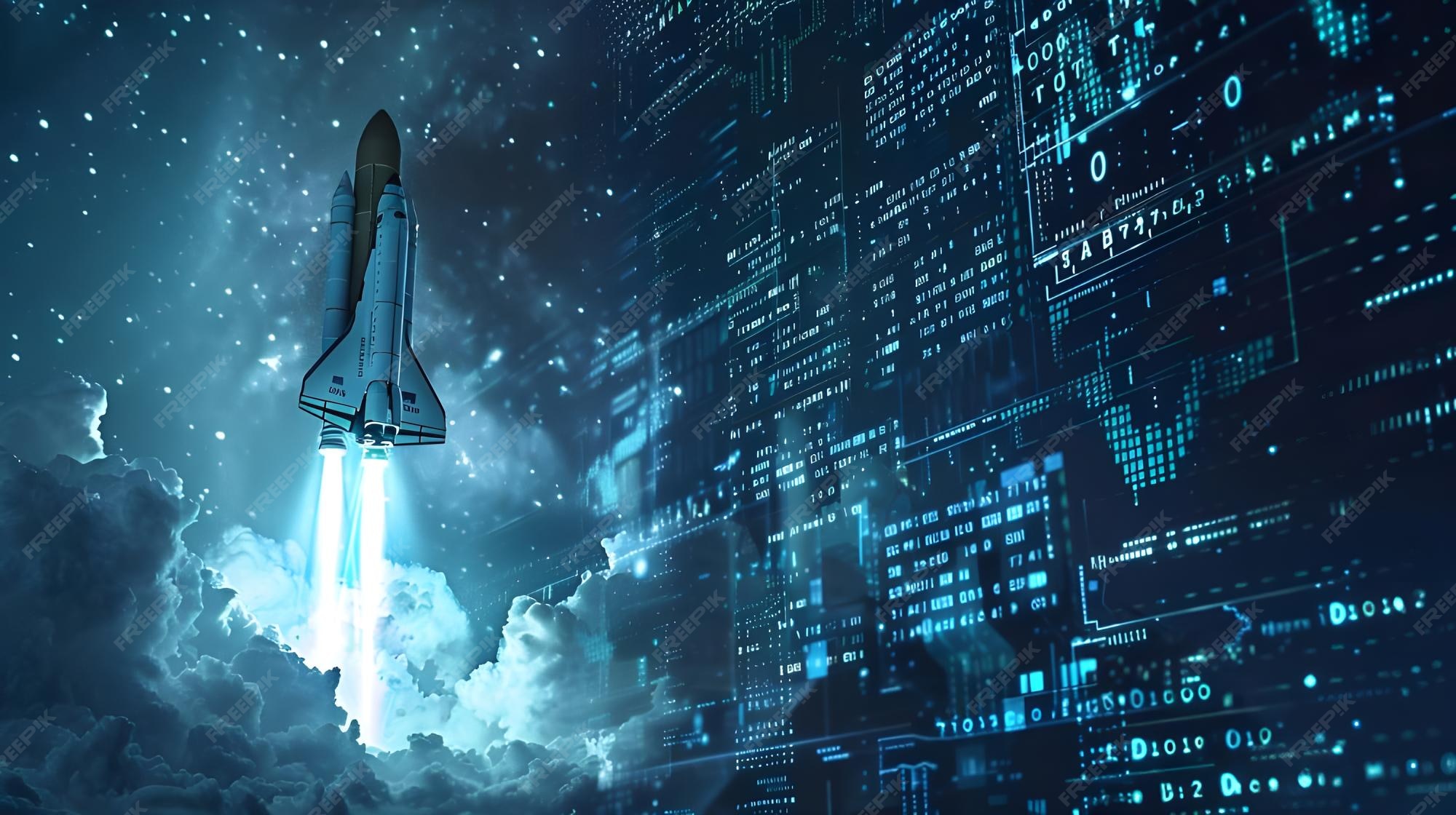 Premium Photo | Launch sequence optimization algorithms trajectory planning digital rocket ...