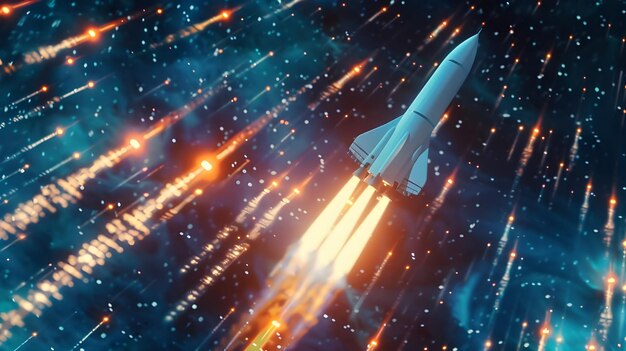 Premium Photo | Launch sequence optimization algorithms trajectory planning digital rocket ...