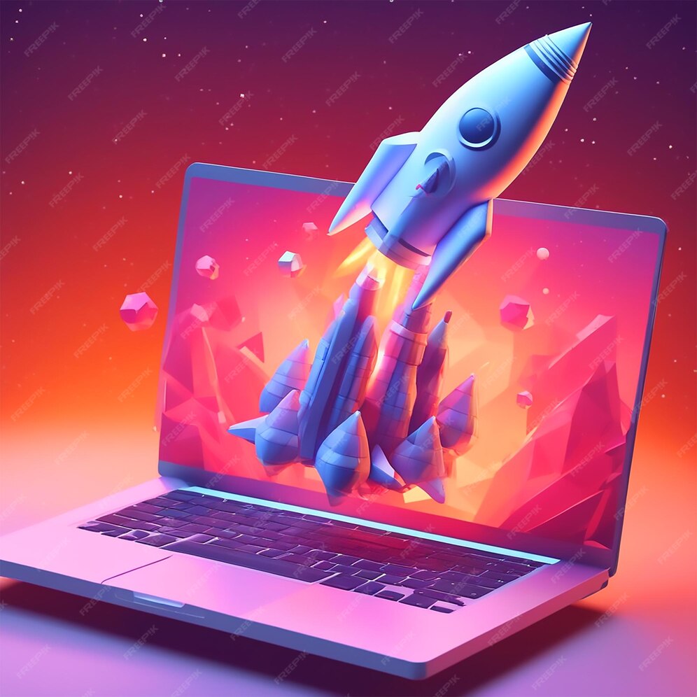 Premium AI Image | Launching Space Rocket From Laptop Screen Generative ... Premium AI Image | Launching Space Rocket From Laptop Screen Generative ...