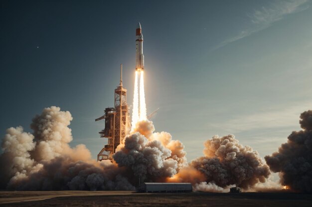 Premium AI Image | Launching Space Rocket in the space Generative AI Premium AI Image | Launching Space Rocket in the space Generative AI
