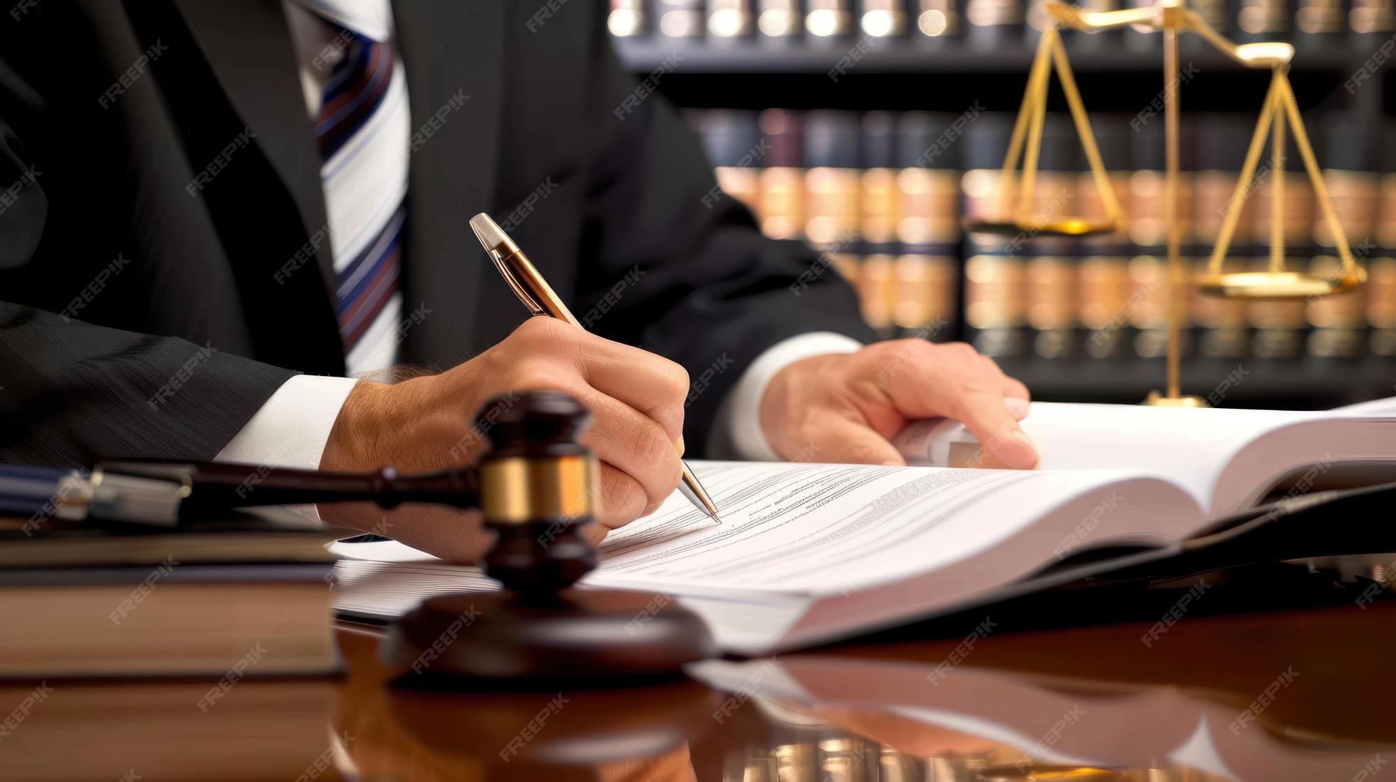 Premium Photo | A lawyer drafting a contract at a desk Premium Photo | A lawyer drafting a contract at a desk