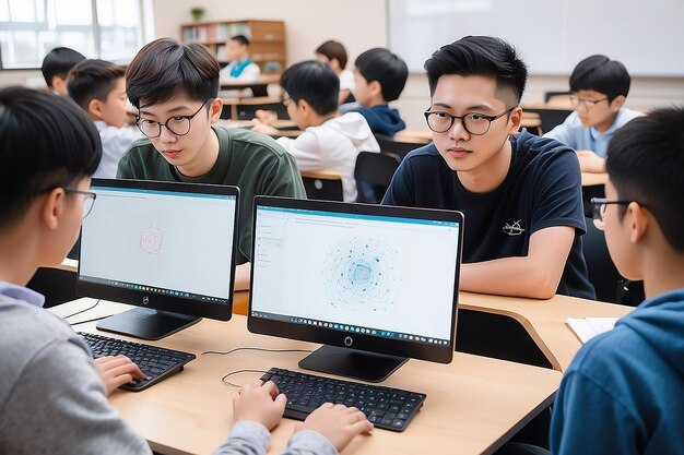 A lecturer helping out high school pupils Generative Ai | Premium AI ... A lecturer helping out high school pupils Generative Ai | Premium AI ...
