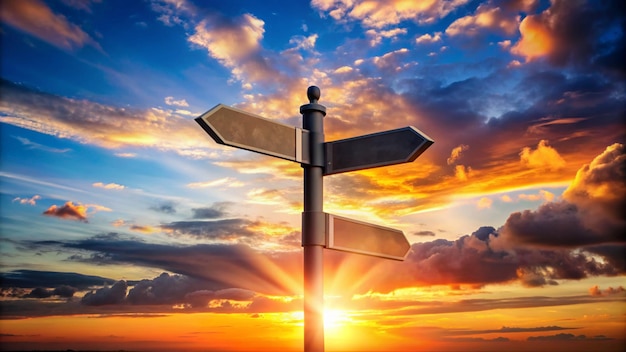 Premium Photo | Life balance choices signpost with sunrise sky backgroun Premium Photo | Life balance choices signpost with sunrise sky backgroun