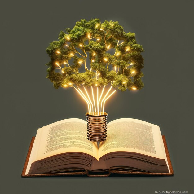 Premium Photo | Lightbulb floating from open book Premium Photo | Lightbulb floating from open book
