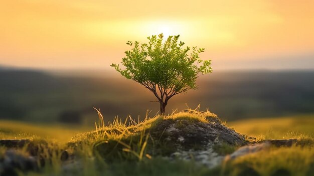 Premium AI Image | Lightbulb tree with sunlight on soil concept save ... Premium AI Image | Lightbulb tree with sunlight on soil concept save ...
