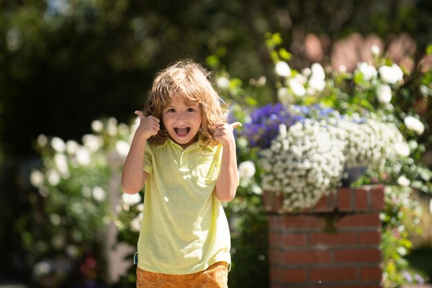 Premium Photo | Little child play on summer backyard portrait of kid in ... Premium Photo | Little child play on summer backyard portrait of kid in ...