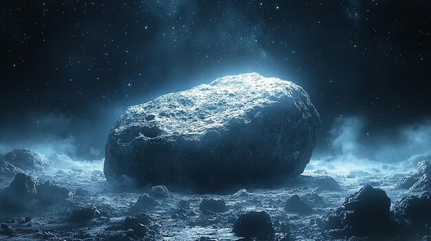Lonely Asteroid Floating Through Space | Premium AI-generated image Lonely Asteroid Floating Through Space | Premium AI-generated image