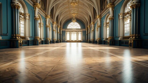 Premium Photo | Long Empty hall room Premium Photo | Long Empty hall room