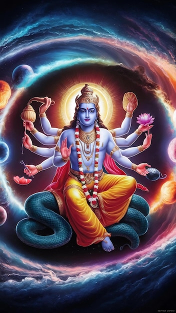 Lord vishnu creating the universe | Premium AI-generated image Lord vishnu creating the universe | Premium AI-generated image