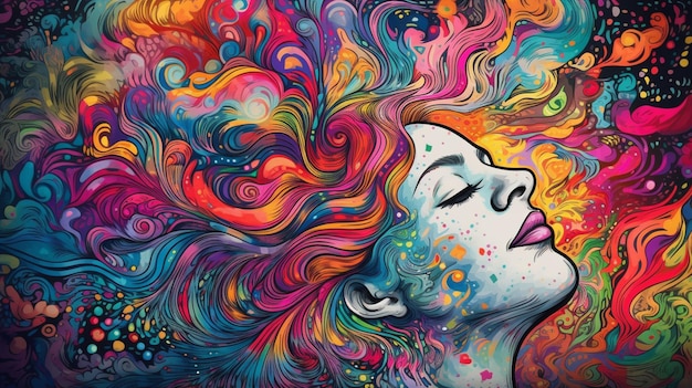 Premium AI Image | LSD that causes hallucinations Premium AI Image | LSD that causes hallucinations