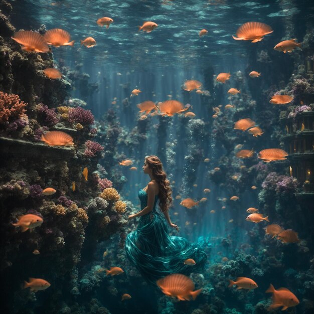 Premium Photo | Luminescent Depths The Merfolks Prophecy Premium Photo | Luminescent Depths The Merfolks Prophecy