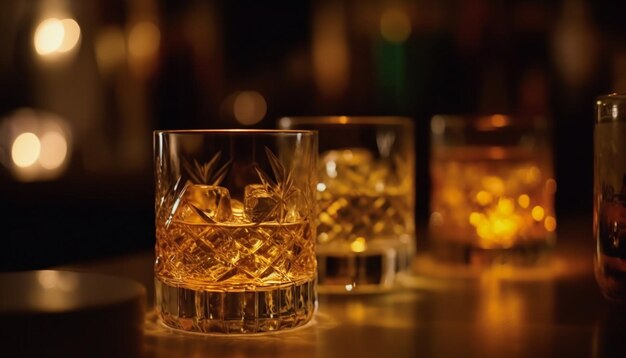 Premium Ai Image Luxury Cocktail Party Glass Reflects Elegance