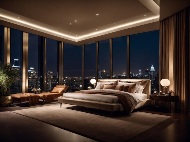 Premium Photo | Luxury penthouse bedroom Premium Photo | Luxury penthouse bedroom