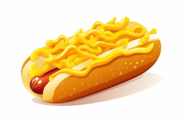 Premium Photo | Mac 'n' Cheese Hot Dog Icon on white background Premium Photo | Mac 'n' Cheese Hot Dog Icon on white background