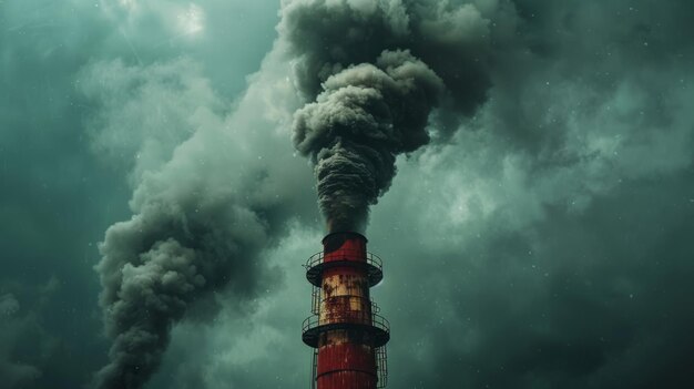Premium Photo | Machine capturing carbon emissions from a smokestack Premium Photo | Machine capturing carbon emissions from a smokestack