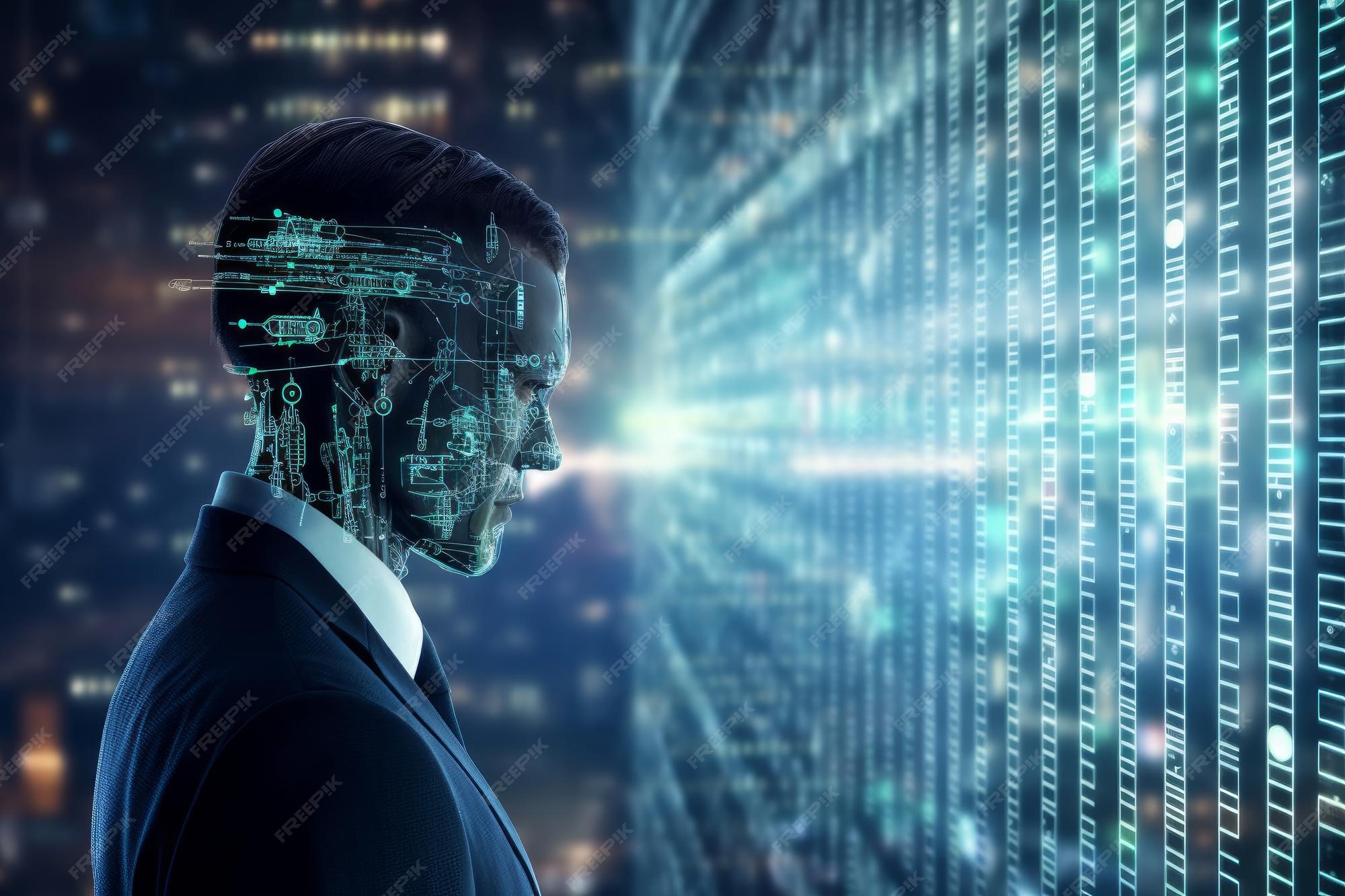 Premium Photo | Machine learning AI analyzes data with humanoid ... Premium Photo | Machine learning AI analyzes data with humanoid ...