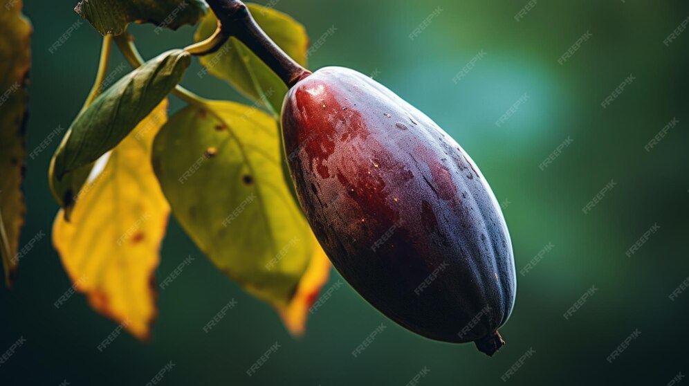 Premium Photo Macro Photography Of Vibrant Pawpaw On Tree Showing Texture