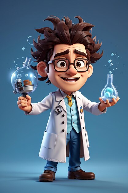 Premium Photo | Mad Scientist Cartoon Whimsical 3D Animation Premium Photo | Mad Scientist Cartoon Whimsical 3D Animation