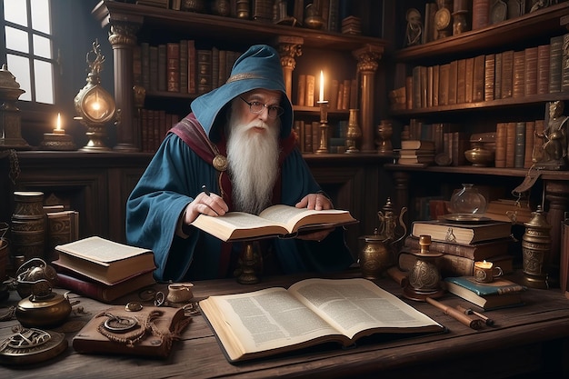 Premium Photo | A magical wizards study with ancient tomes and mystical ... Premium Photo | A magical wizards study with ancient tomes and mystical ...