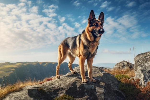 Premium AI Image | Majestic German Shepherd A Captivating Sight against ... Premium AI Image | Majestic German Shepherd A Captivating Sight against ...