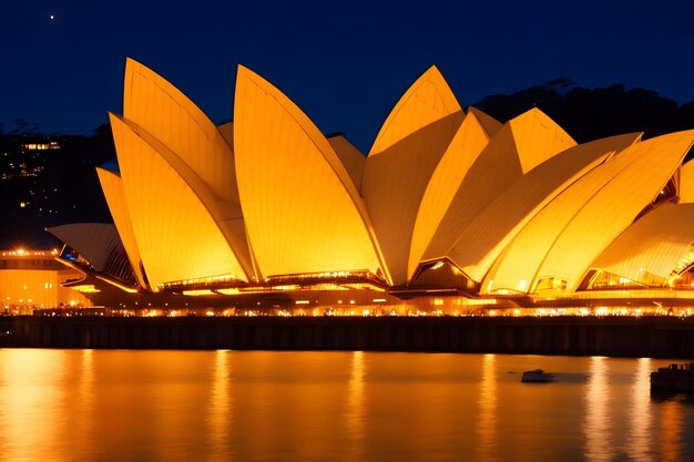 Premium Photo | A majestic Sydney Opera House illuminated by a dazzling ... Premium Photo | A majestic Sydney Opera House illuminated by a dazzling ...