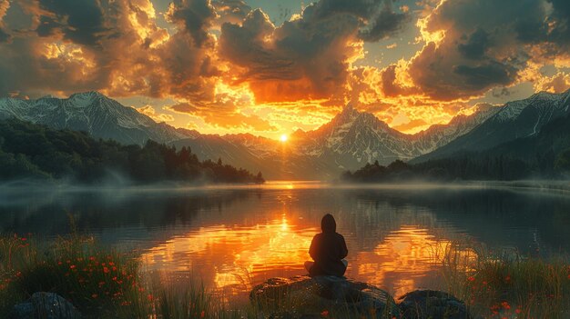 Premium Photo | Making Time For SelfReflection Wallpaper Premium Photo | Making Time For SelfReflection Wallpaper