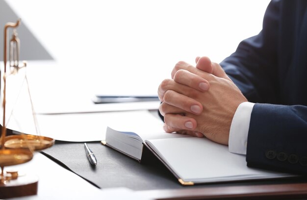 Premium Photo | Male lawyer working in office closeup Premium Photo | Male lawyer working in office closeup