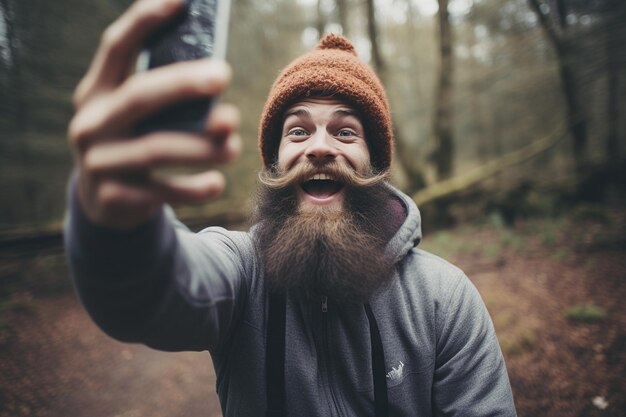 Premium AI Image | A Man Capturing Memories with His Mobile. Generative ... Premium AI Image | A Man Capturing Memories with His Mobile. Generative ...