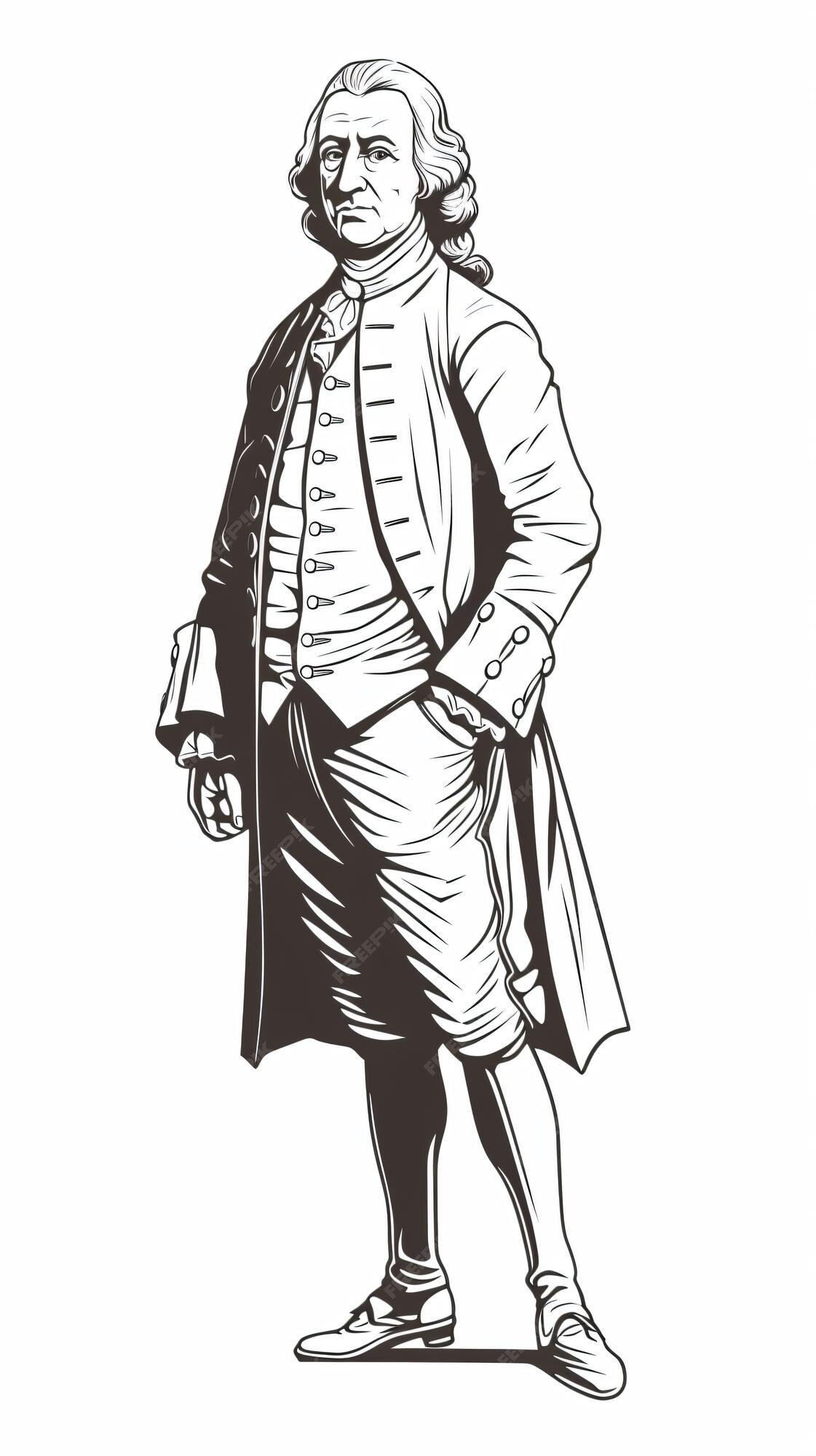 Premium Ai Image A Man In A Coat And Skirt Standing