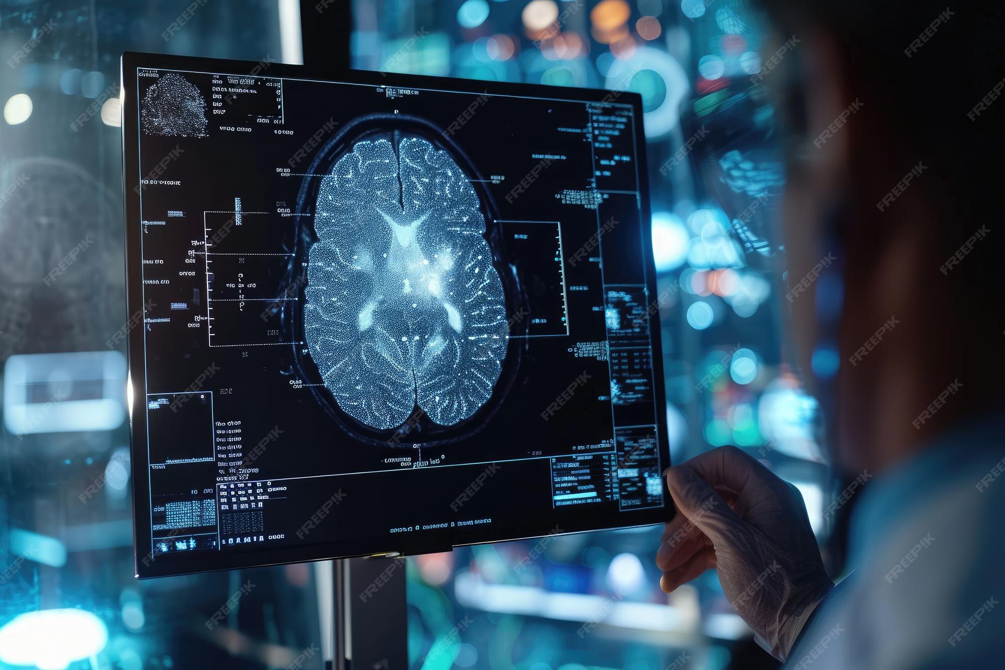 Premium Photo | A man concentrates as he examines a computer screen ...