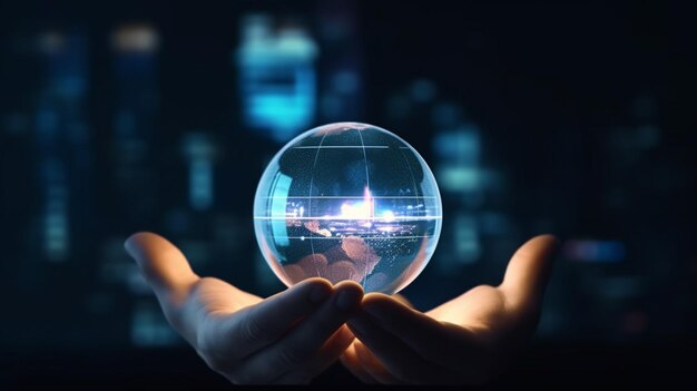 Premium AI Image | man hand holding virtual globeBusiness global ... Premium AI Image | man hand holding virtual globeBusiness global ...
