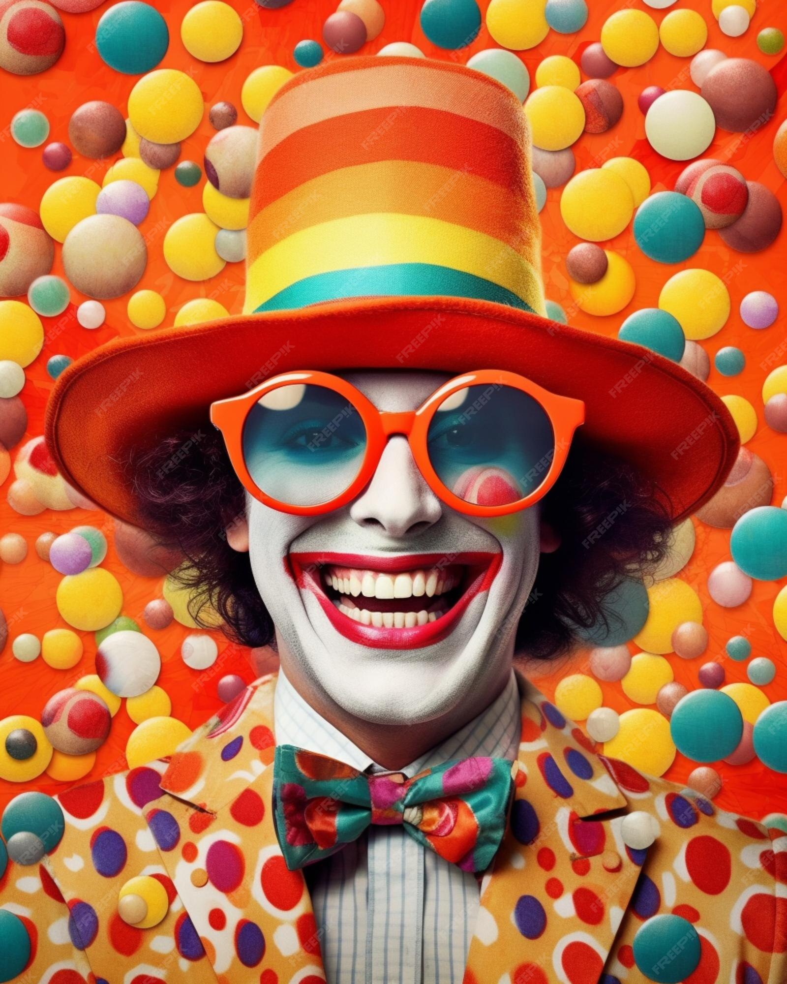 Premium Photo A Man In A Rainbow Hat And Rainbow Glasses Smiles For The Camera