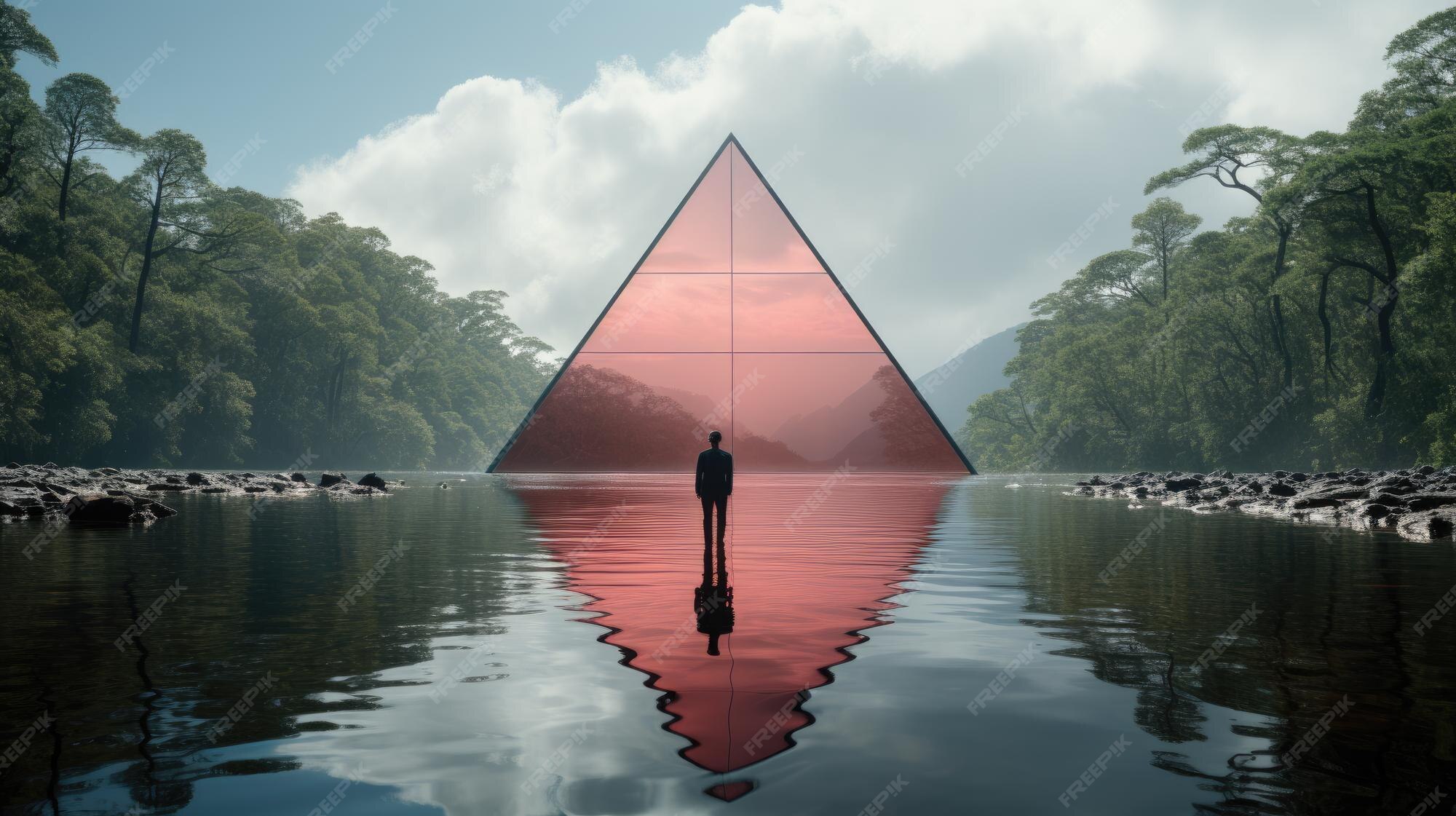 Premium AI Image | a man stands in front of a boat that says Premium AI Image | a man stands in front of a boat that says