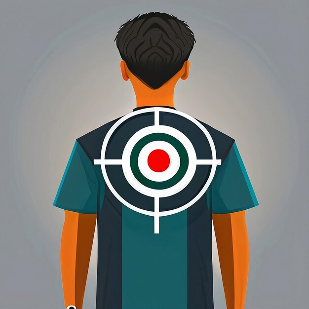 Premium AI Image | man in the target Premium AI Image | man in the target