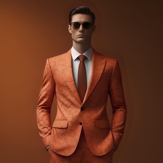 Premium Photo A Man Wearing A Suit And Sunglasses Stands In Front Of