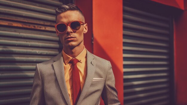Premium Ai Image A Man Wearing A Suit And Sunglasses