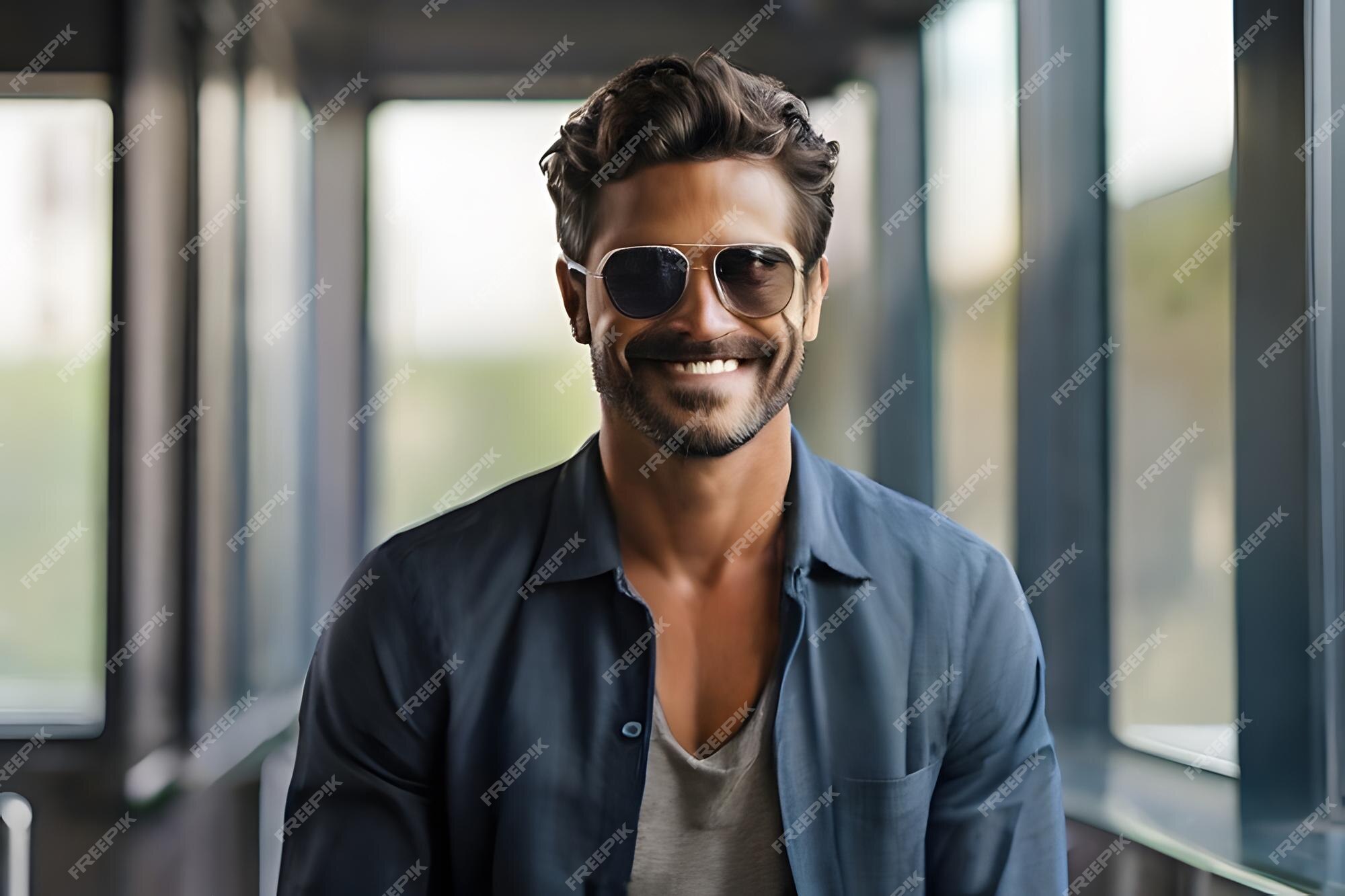Premium Photo A Man Wearing Sunglasses And A Shirt With A Shirt That