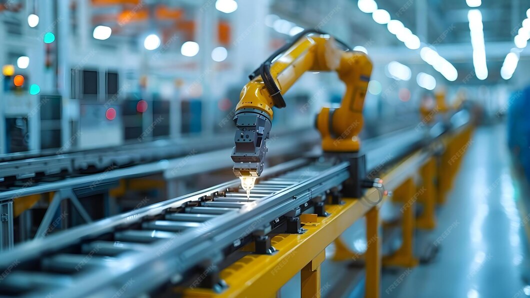 Premium Photo Manager Oversees Robot Arm Automation In Smart Factories Using Realtime