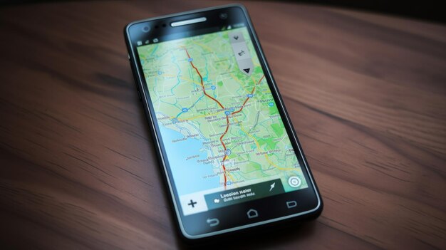 Premium Photo | Map GPS navigation smartphone map app AI generative Premium Photo | Map GPS navigation smartphone map app AI generative
